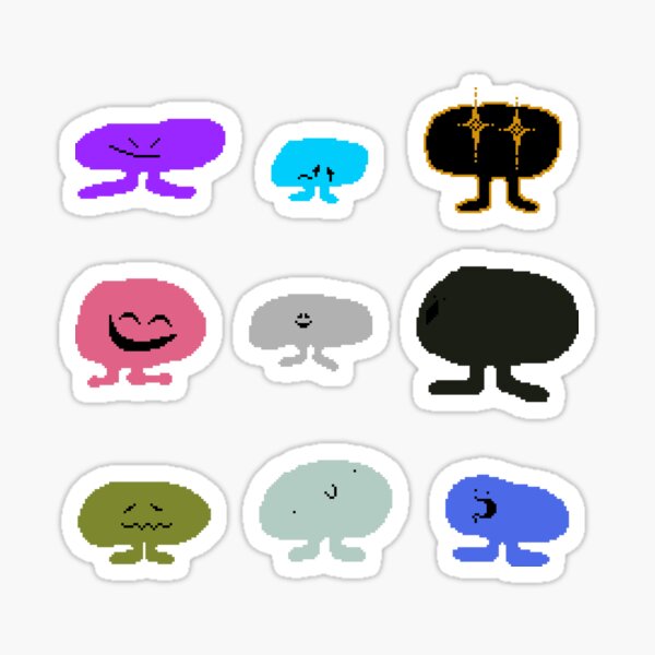 "Blob Guys 1-8" Sticker for Sale by The-Skellyman | Redbubble