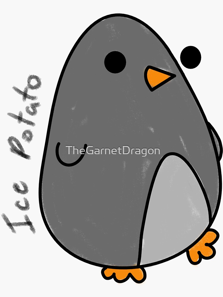 "Ice potato - the derpy penguin" Sticker for Sale by TheGarnetDragon ...