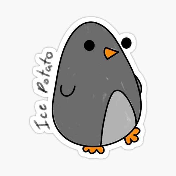 "Ice potato - the derpy penguin" Sticker for Sale by TheGarnetDragon ...