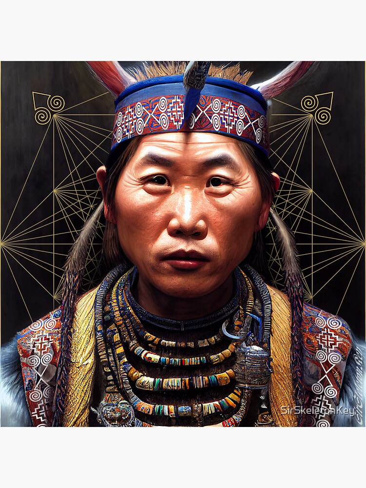 "Ancient Hmong Shaman" Sticker for Sale by SirSkeletonKey | Redbubble
