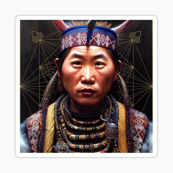 "Ancient Hmong Shaman" Sticker for Sale by SirSkeletonKey | Redbubble