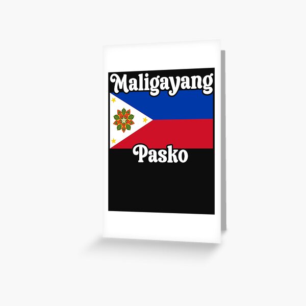 "Philippines Christmas Pinoy Maligayang Pasko" Greeting Card for Sale ...