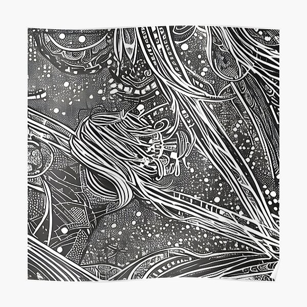 "Devotion Inspired Black and White Drawing" Poster for Sale by ...