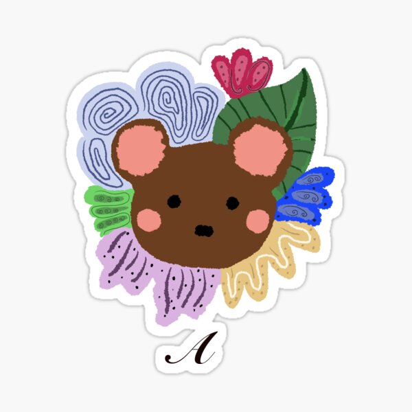 "Cute "A" initial " Sticker for Sale by tinasartstuff | Redbubble