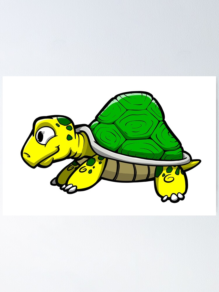 "Green Video Game Turtle" Poster for Sale by RustyBucketInk | Redbubble