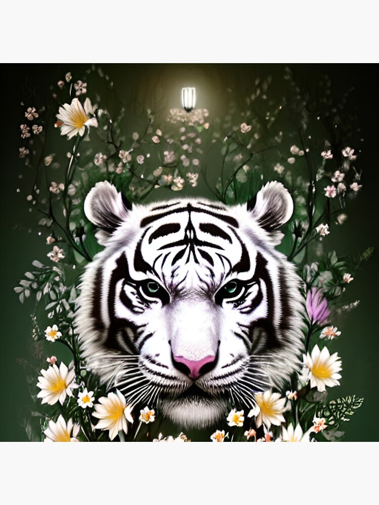 Beautiful White Tiger Fantasy Art Poster For Sale By Fantastiqueart Redbubble