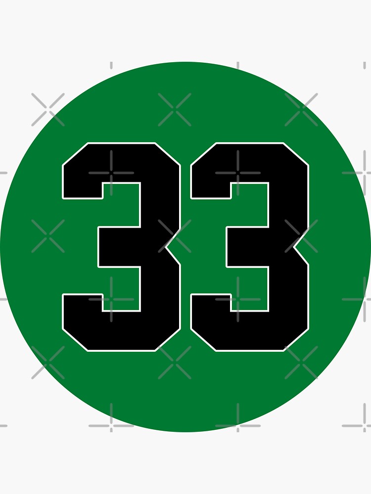 "Larry Bird Number 33 GOAT Design v2" Sticker for Sale by RedPremium ...