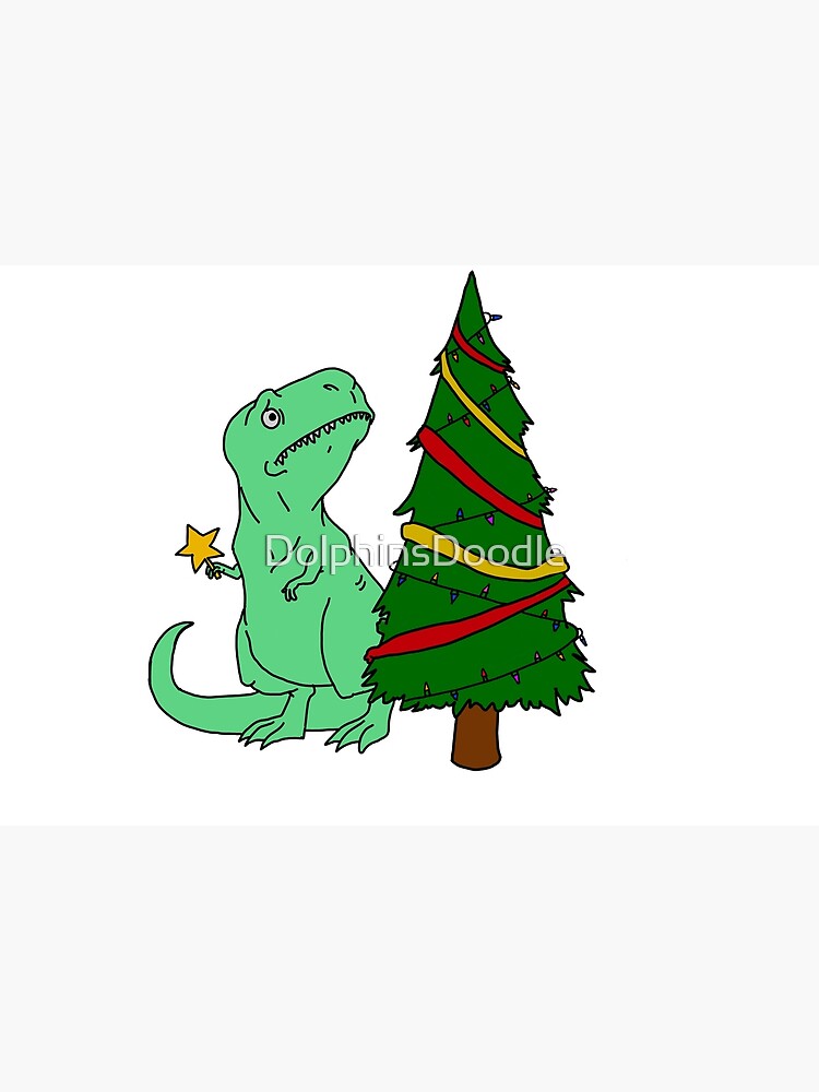 "Christmas T-Rex dinosaur " Art Print for Sale by DolphinsDoodle ...
