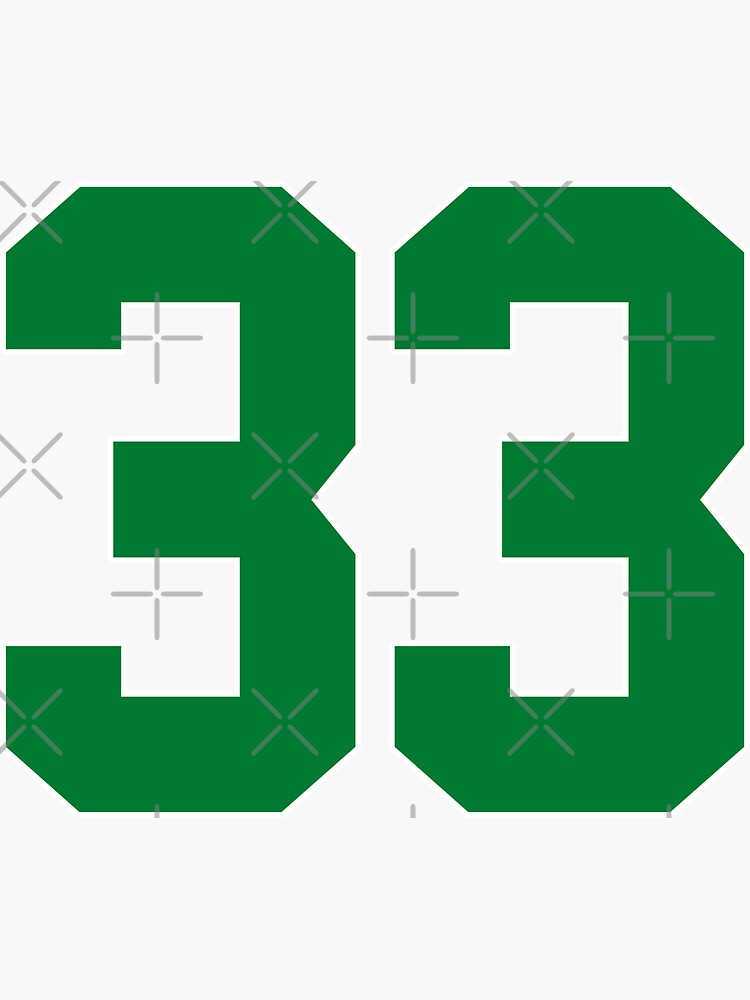 "Larry Bird Number 33 GOAT Design v4" Sticker for Sale by RedPremium ...