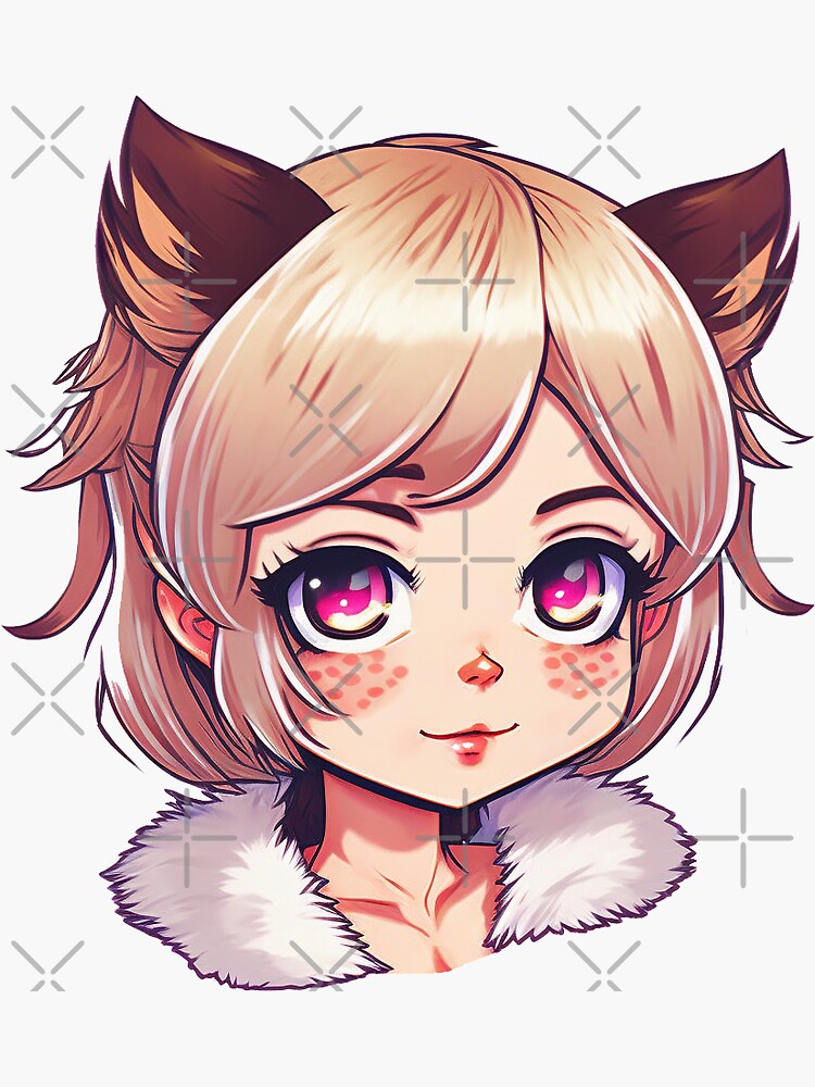 ""Ansa" - Fox-girl Anime Waifu " Sticker for Sale by Waifu-Stickers ...