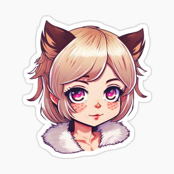 ""Ansa" - Fox-girl Anime Waifu " Sticker for Sale by Waifu-Stickers ...