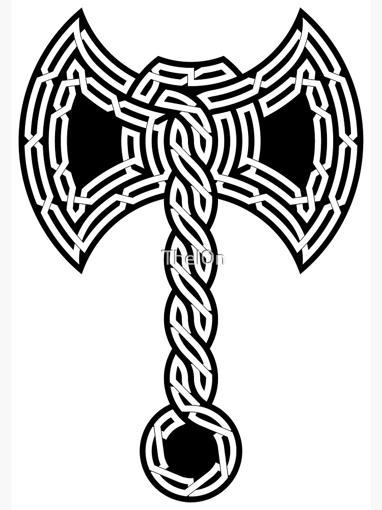 "Detailed Celtic Axe" Poster by Thel0n | Redbubble