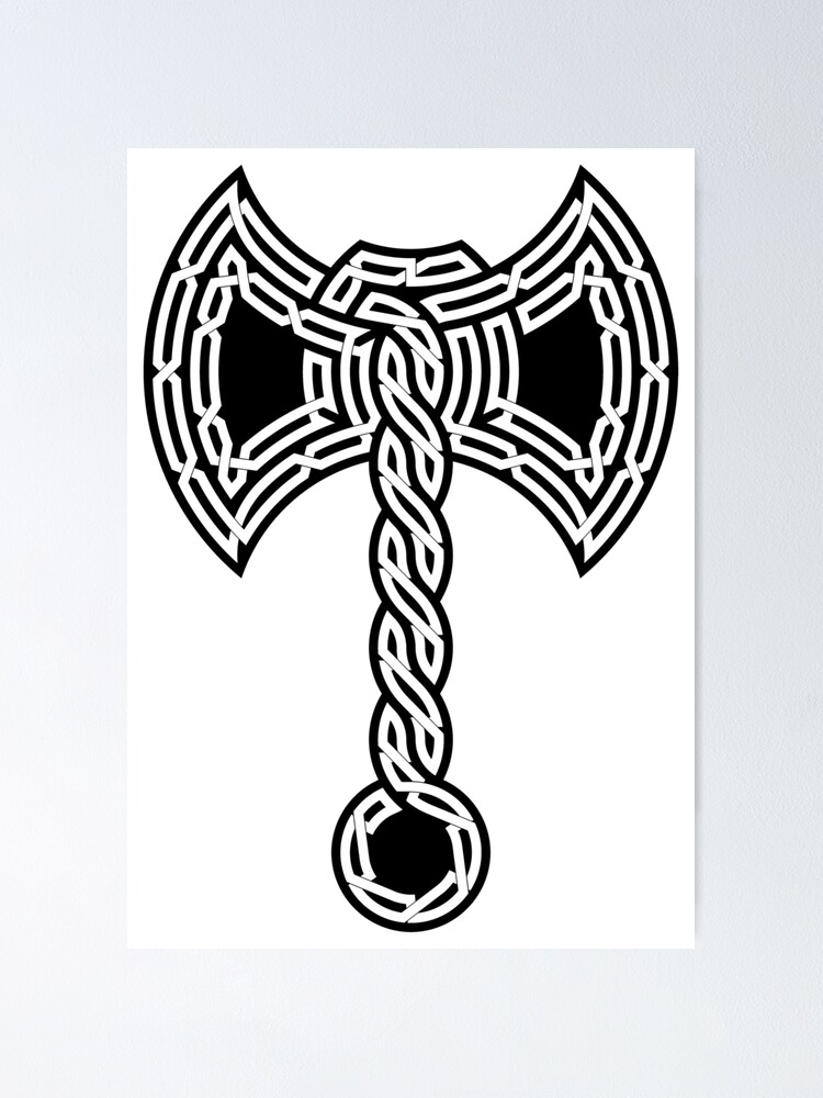 "Detailed Celtic Axe" Poster by Thel0n | Redbubble