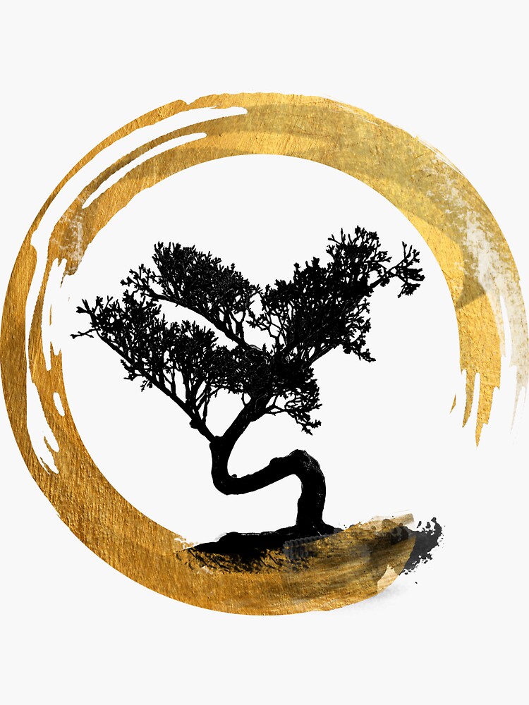 "Bonsai Tree. Zen Enso. Yoga, Meditation" Sticker for Sale by ...