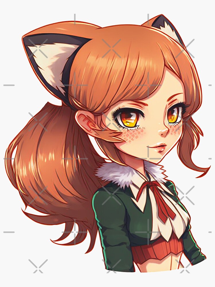 ""Asami" - Fox-girl Anime Waifu " Sticker for Sale by Waifu-Stickers ...