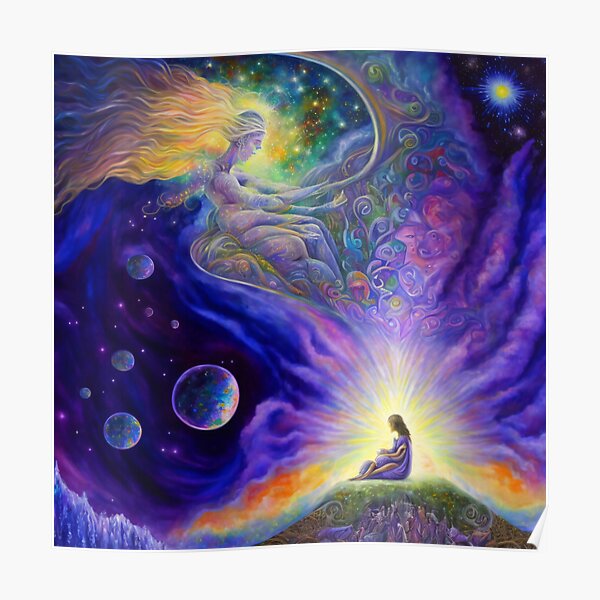 "Meditator Radiating Peaceful Vibrations" Poster for Sale by ...