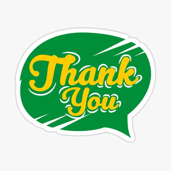 "Thank You 5" Sticker for Sale by Betuzo | Redbubble