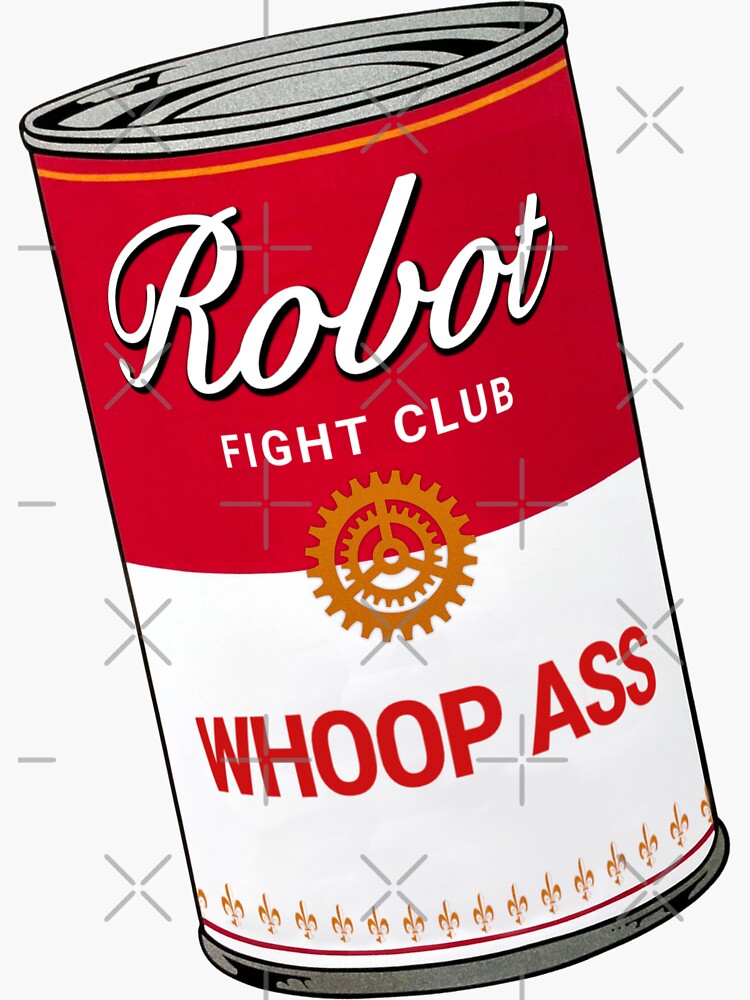 "Can of Whoop Ass - Single" Sticker for Sale by RFCApparel | Redbubble