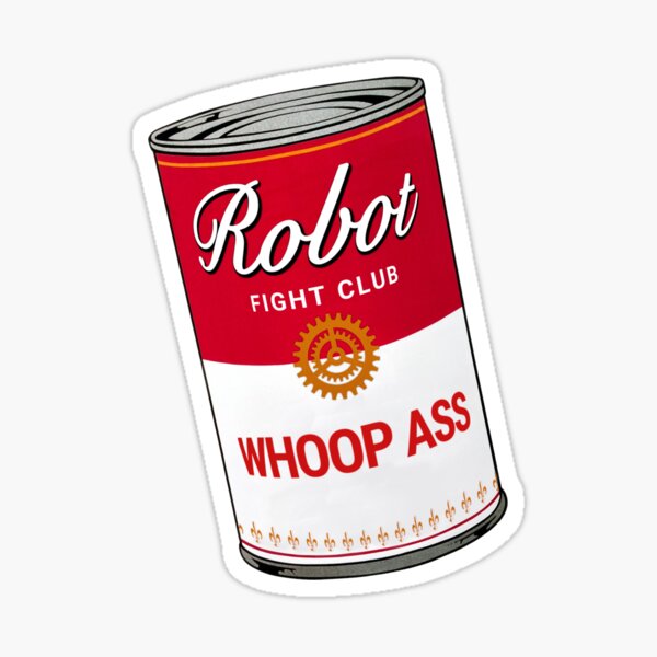 "Can of Whoop Ass - Single" Sticker for Sale by RFCApparel | Redbubble