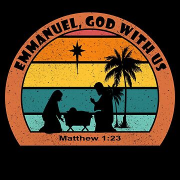 "Christmas Nativity with Jesus - Emmanuel, God With Us" Poster for Sale ...