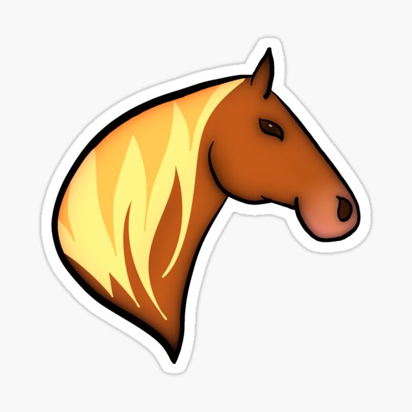 "Chestnut Horse" Sticker for Sale by Tilly-Evie | Redbubble