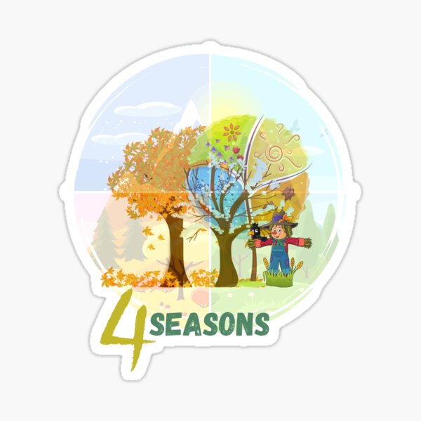 "four seasons" Sticker for Sale by anooddakhil | Redbubble