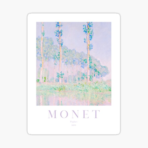 "Poplar by Claude Monet, Lavender Color " Sticker for Sale by evermore ...