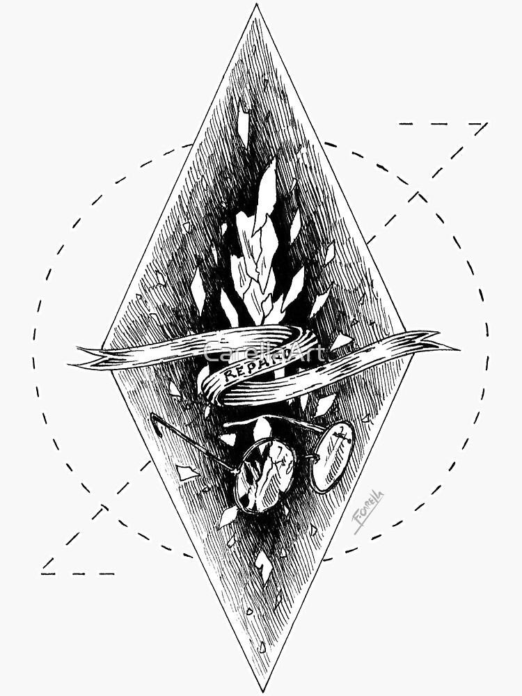 "Reparo Spell" Sticker for Sale by CarellaArt | Redbubble