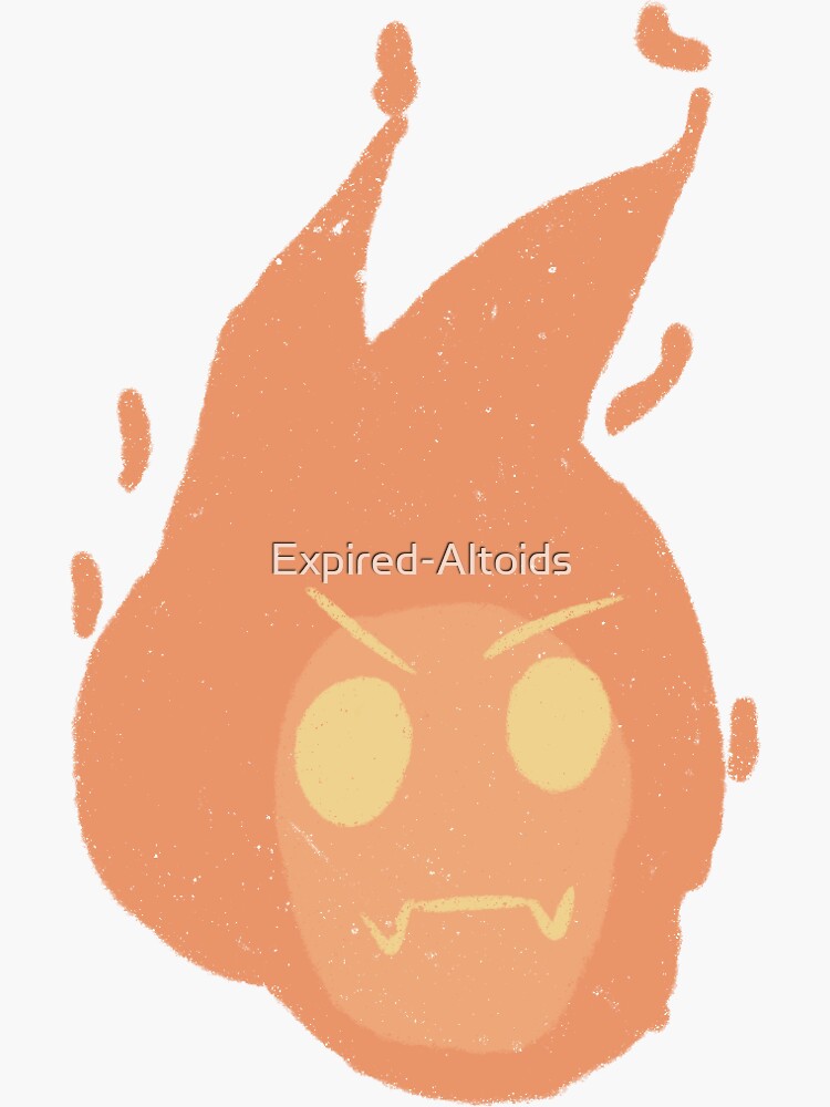"Cute Fire Creature Doodle" Sticker for Sale by Expired-Altoids | Redbubble