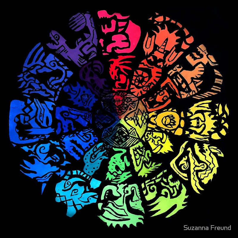 "Monster Hunter Color Wheel" by Suzanna Freund | Redbubble
