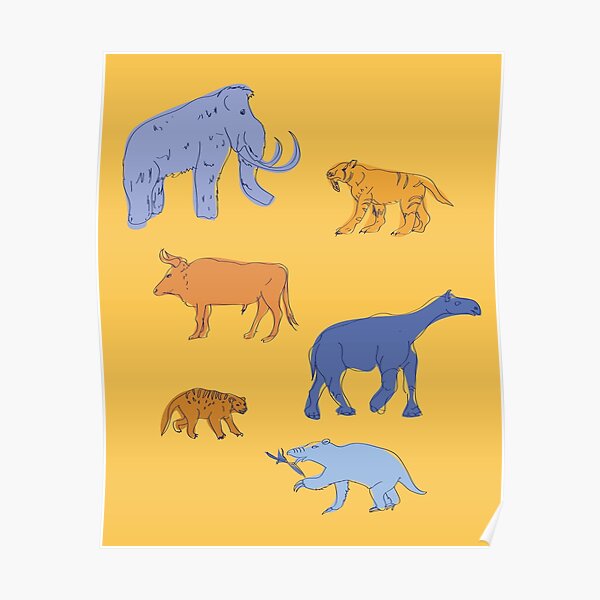 "Megafauna" Poster by strand-andstray | Redbubble