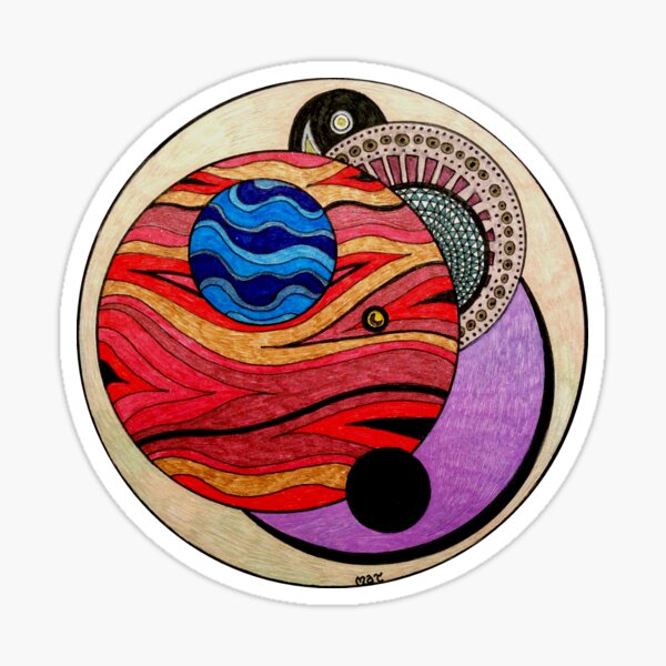 "Planets Align" Sticker for Sale by MudDesigns | Redbubble
