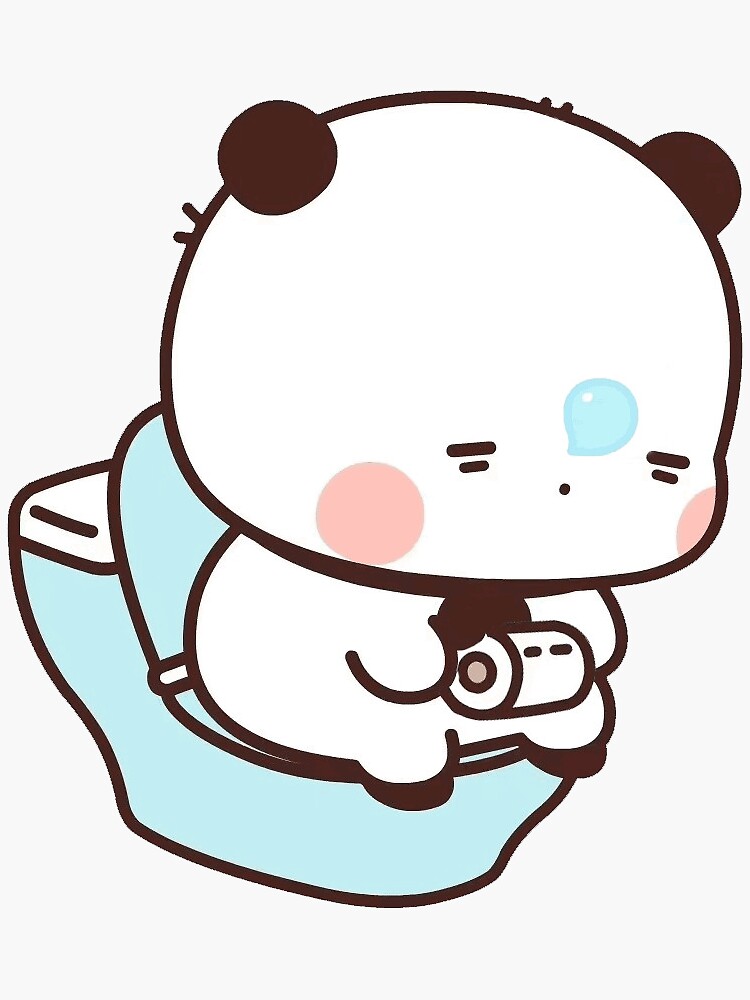 "Bubu Is Sitting On The Toilet Funny Moment Couple Bubu Dudu" Sticker ...