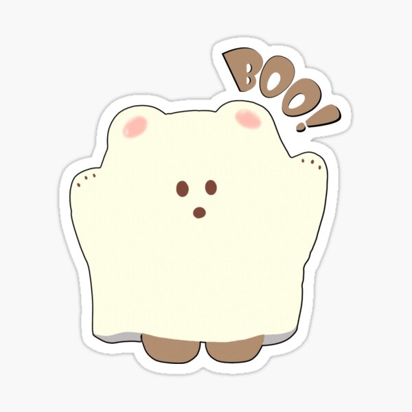 "Ghost Teddy Bear - Boo!" Sticker for Sale by Robo-Teddy | Redbubble