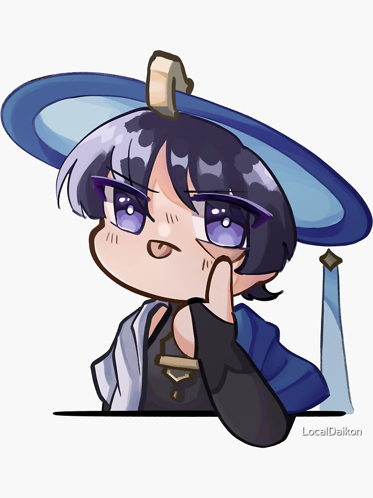 "Scaramouche " Sticker for Sale by LocalDaikon | Redbubble