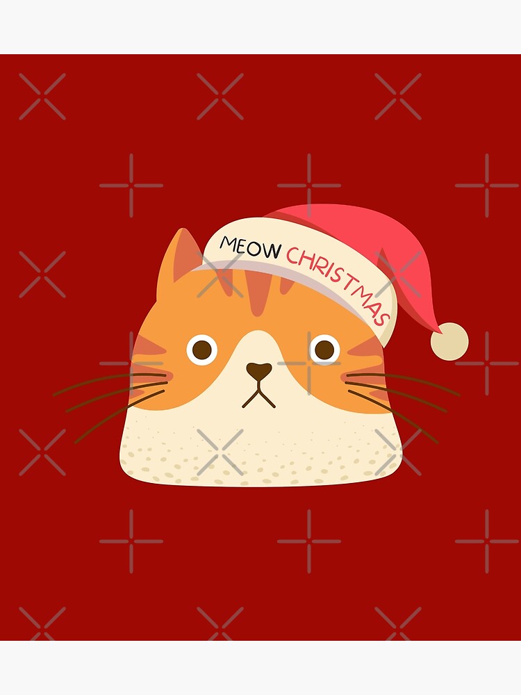 "Meow Christmas" Poster for Sale by Rixxi | Redbubble