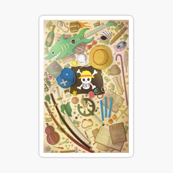 "One Piece - Straw Hat Pirates" Sticker for Sale by LowBunjedt | Redbubble