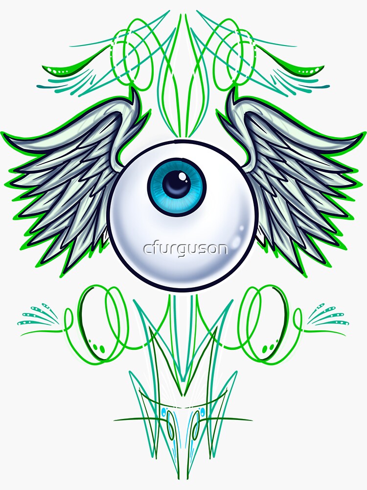 "Flying eye " Sticker for Sale by cfurguson | Redbubble