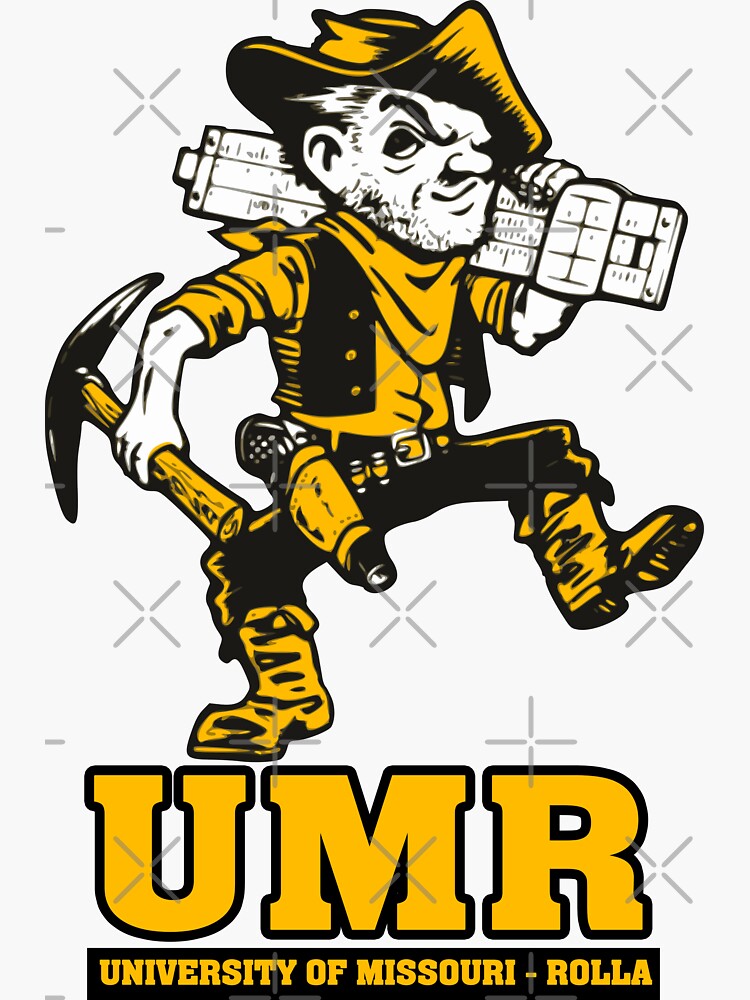 "Vintage UMR "Joe" Miner logo - Rolla" Sticker for Sale by Osprey34 ...