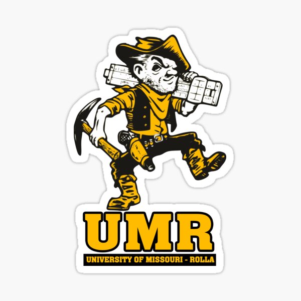 "Vintage UMR "Joe" Miner logo - Rolla" Sticker for Sale by Osprey34 ...