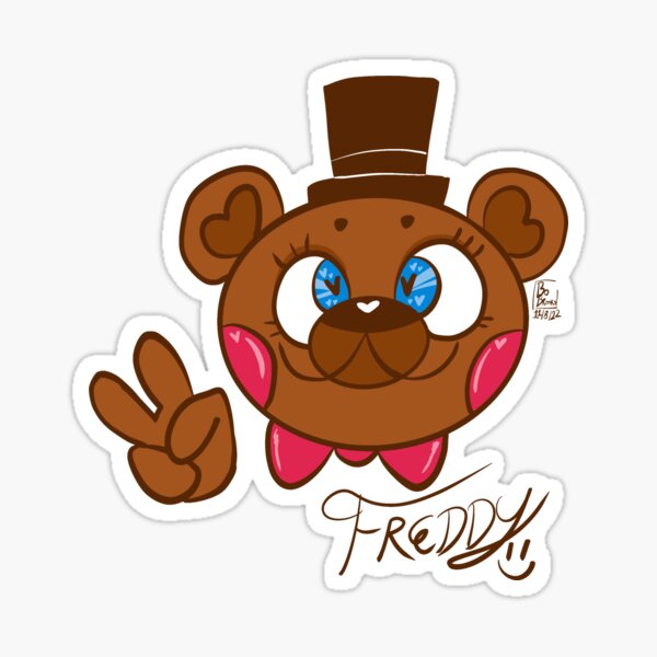 "Toy Freddy!" Sticker for Sale by spaceagebarbie | Redbubble