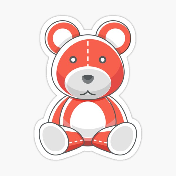 "Red Teddy Bear" Sticker for Sale by rajnagar1107 | Redbubble