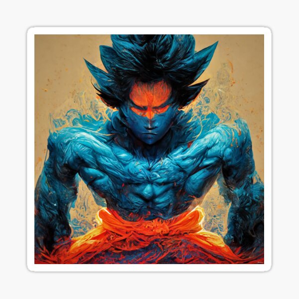 "NextGen Blue God Saiyan " Sticker for Sale by avileon | Redbubble