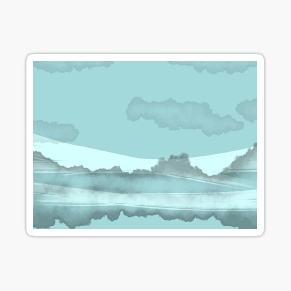 "Blue but gray" Sticker for Sale by pinkyseashop | Redbubble