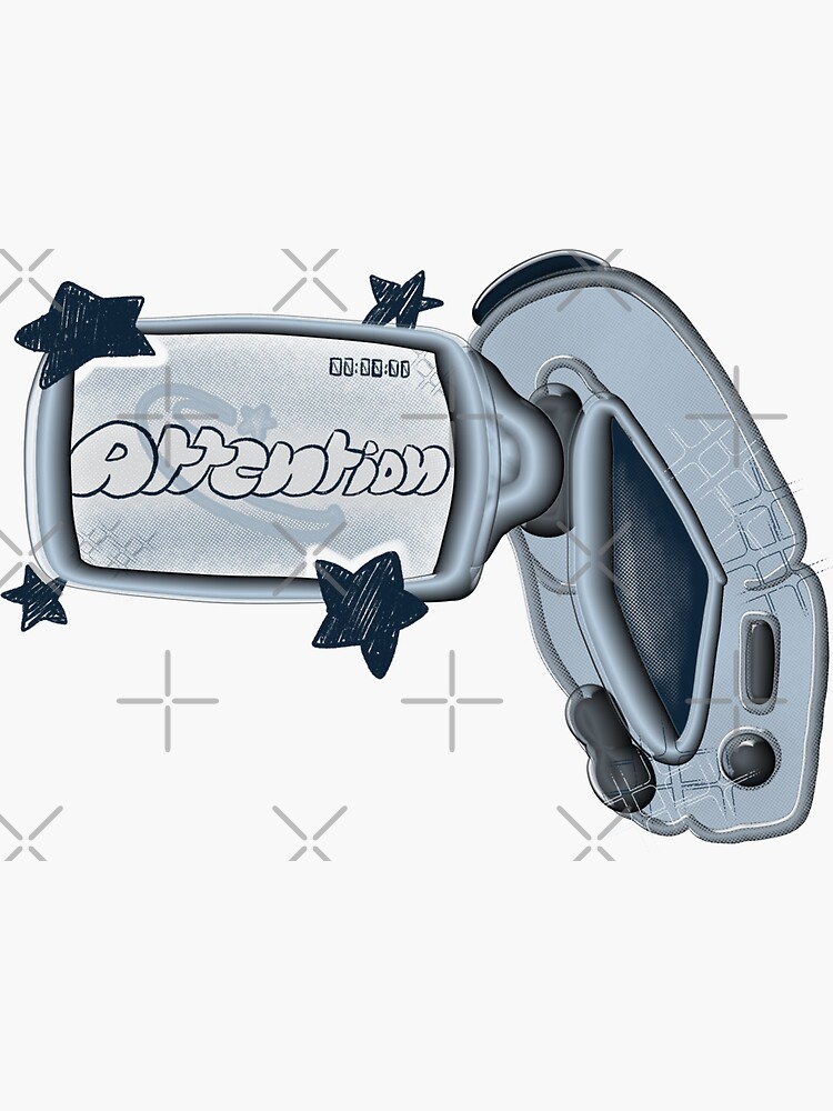 "nwjns attention camcorder" Sticker for Sale by hugbeom | Redbubble