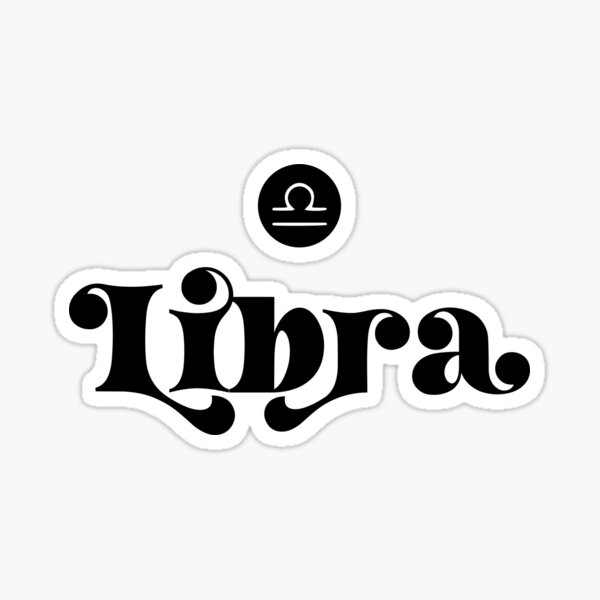 "LIBRA Astrology Zodiac Sign and Symbol" Sticker for Sale by ...