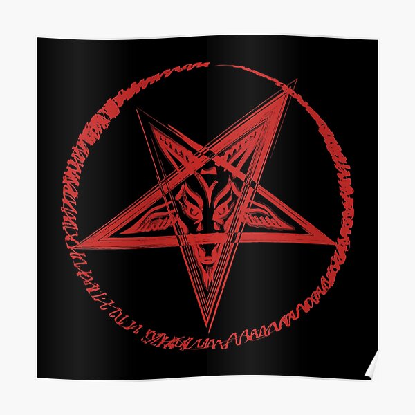 "Hail Satan, the Pentacle of the Devil" Poster for Sale by Pekapeka99 ...