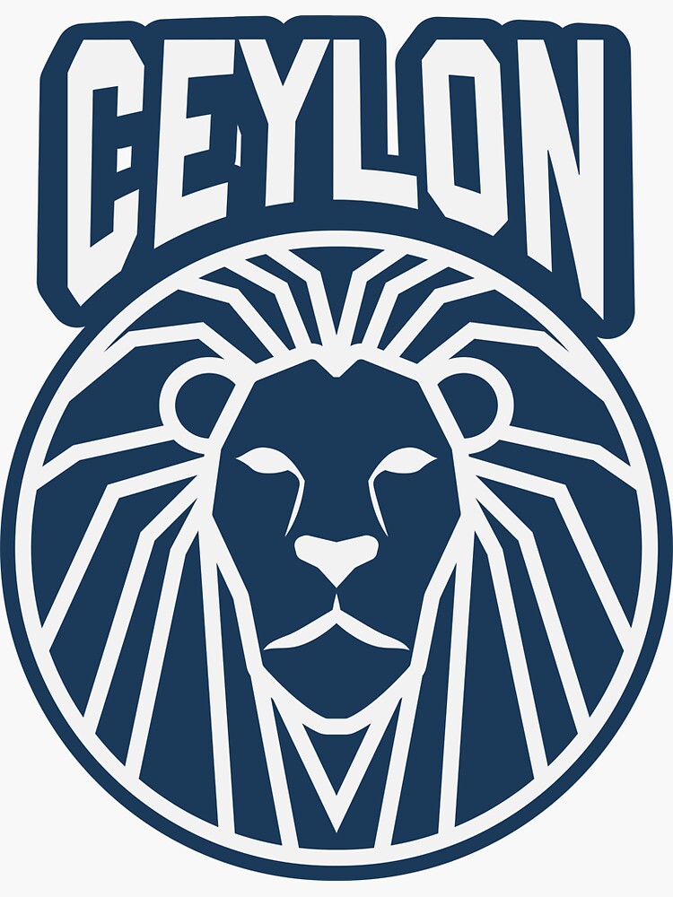 "Sri Lanka Ceylon Lion : Blue" Sticker for Sale by xEYECHOx | Redbubble