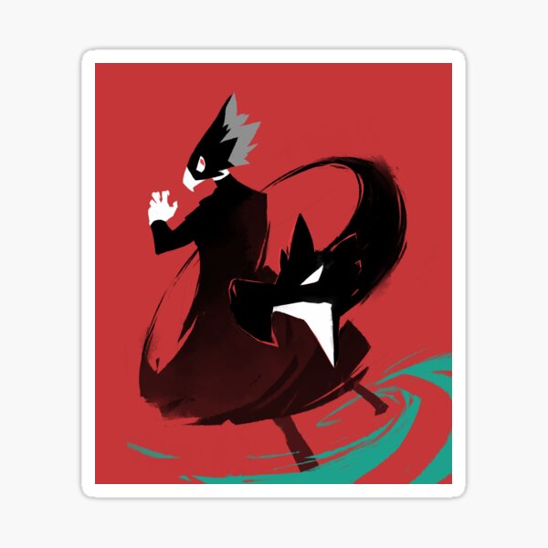 "BNHA MHA - Tokoyami (red version)" Sticker for Sale by kinsei | Redbubble