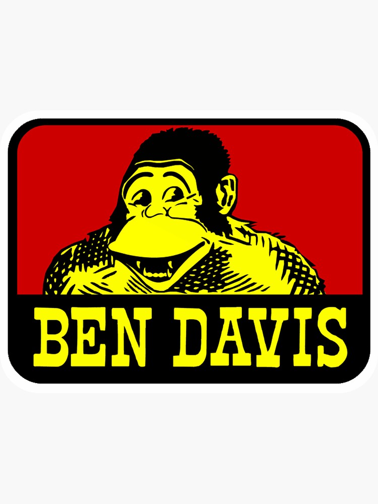"yellow davis " Sticker for Sale by rickbaron86 | Redbubble